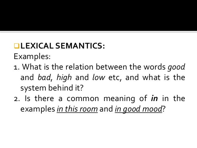Formal Semantics