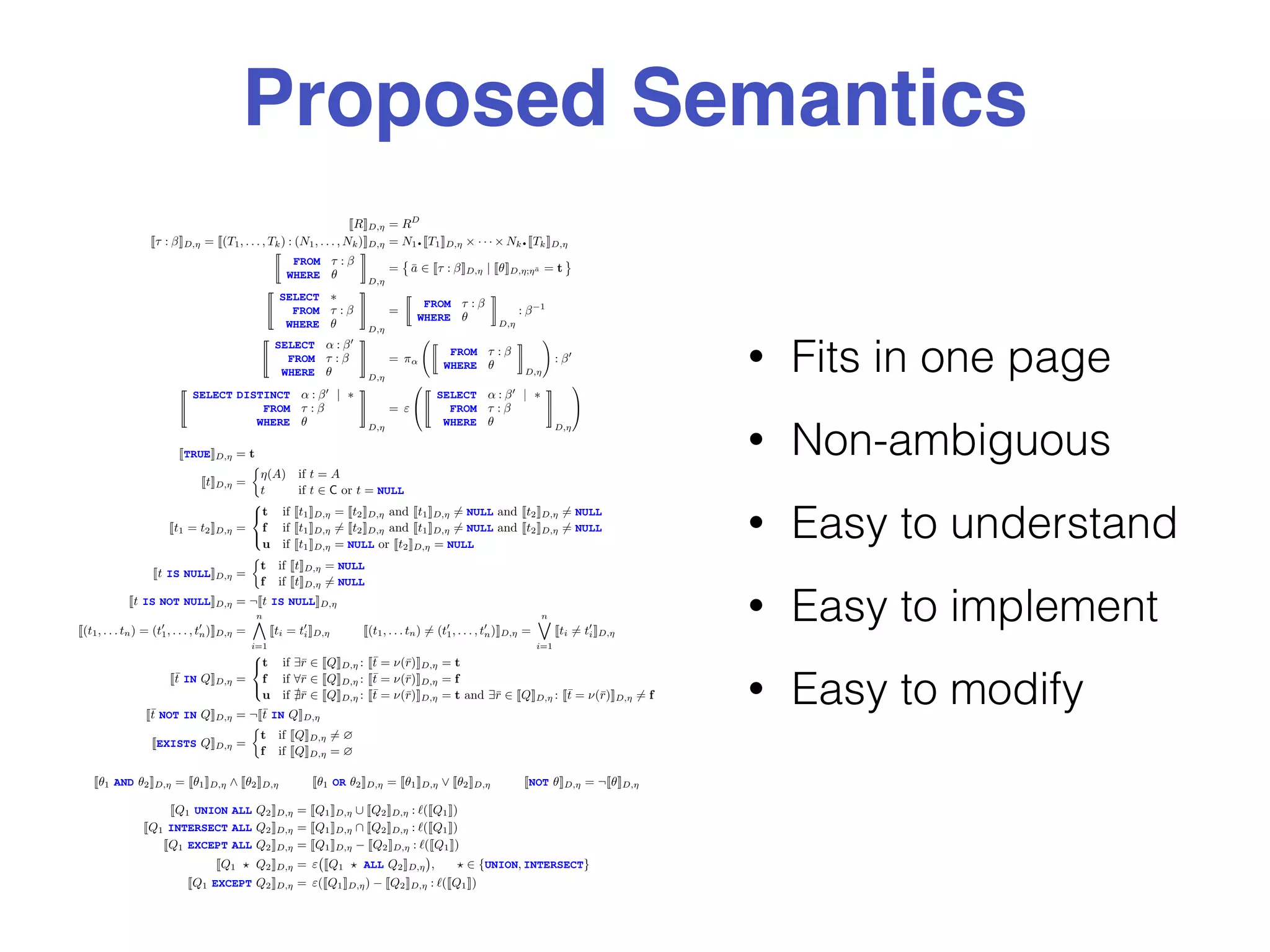 Formal Semantics of SQL and Cypher | PPT