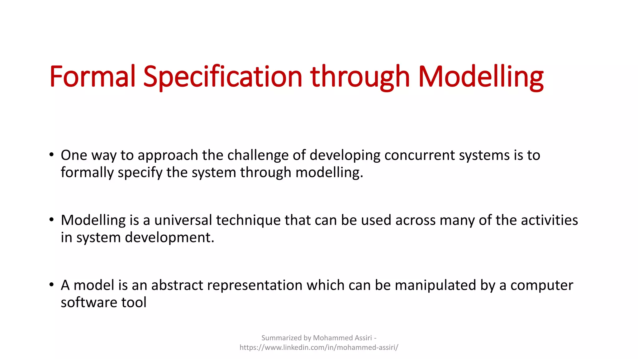 Formal Specification through Modeling | PPT