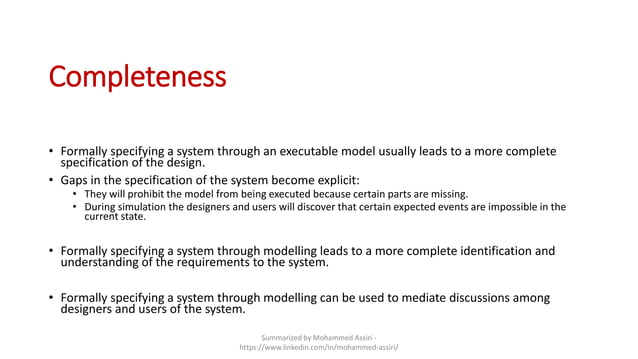 Formal Specification through Modeling | PPT