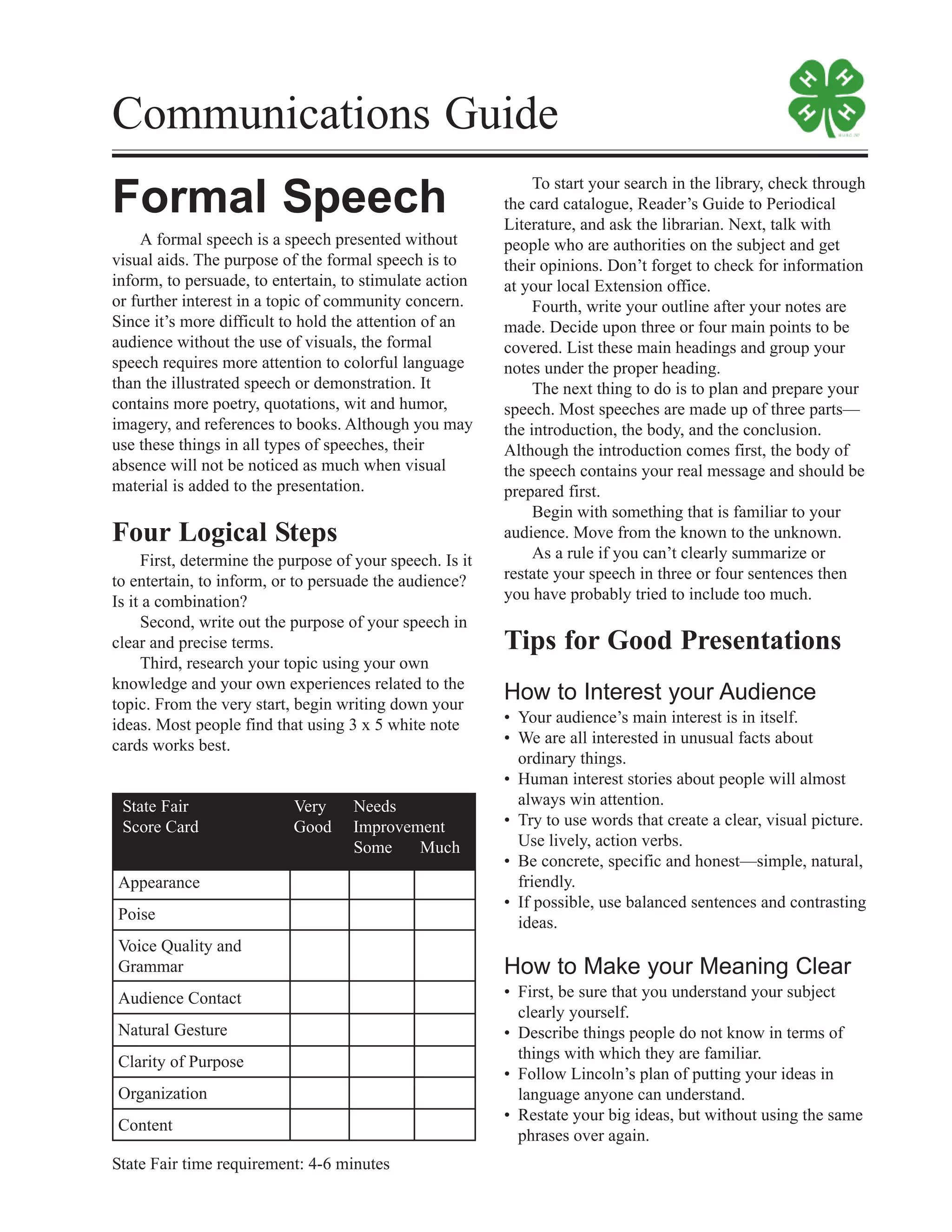 Formal speech | PDF