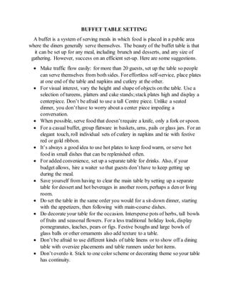 Formal table setting | DOCX