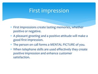 Formal telephone skills | PPTX