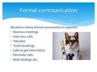 Formal telephone skills | PPTX
