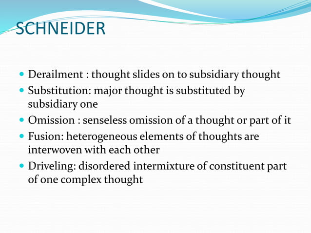 Formal thought disorders | PPTX | Mental Health | Diseases and Conditions