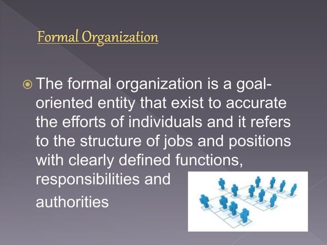 Formal vs informal organization | PPT