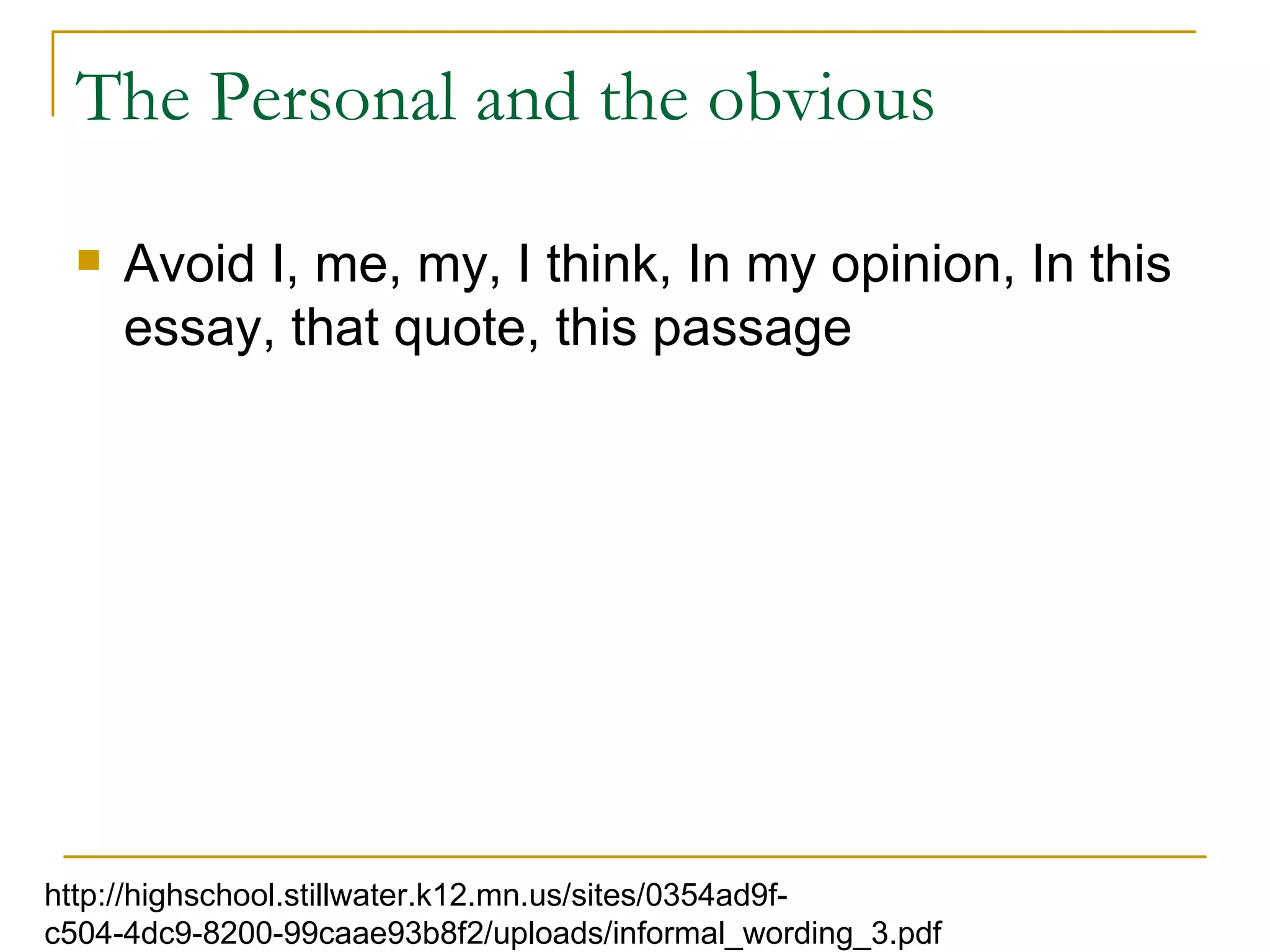 Formal Vs Informal Writing | PPT