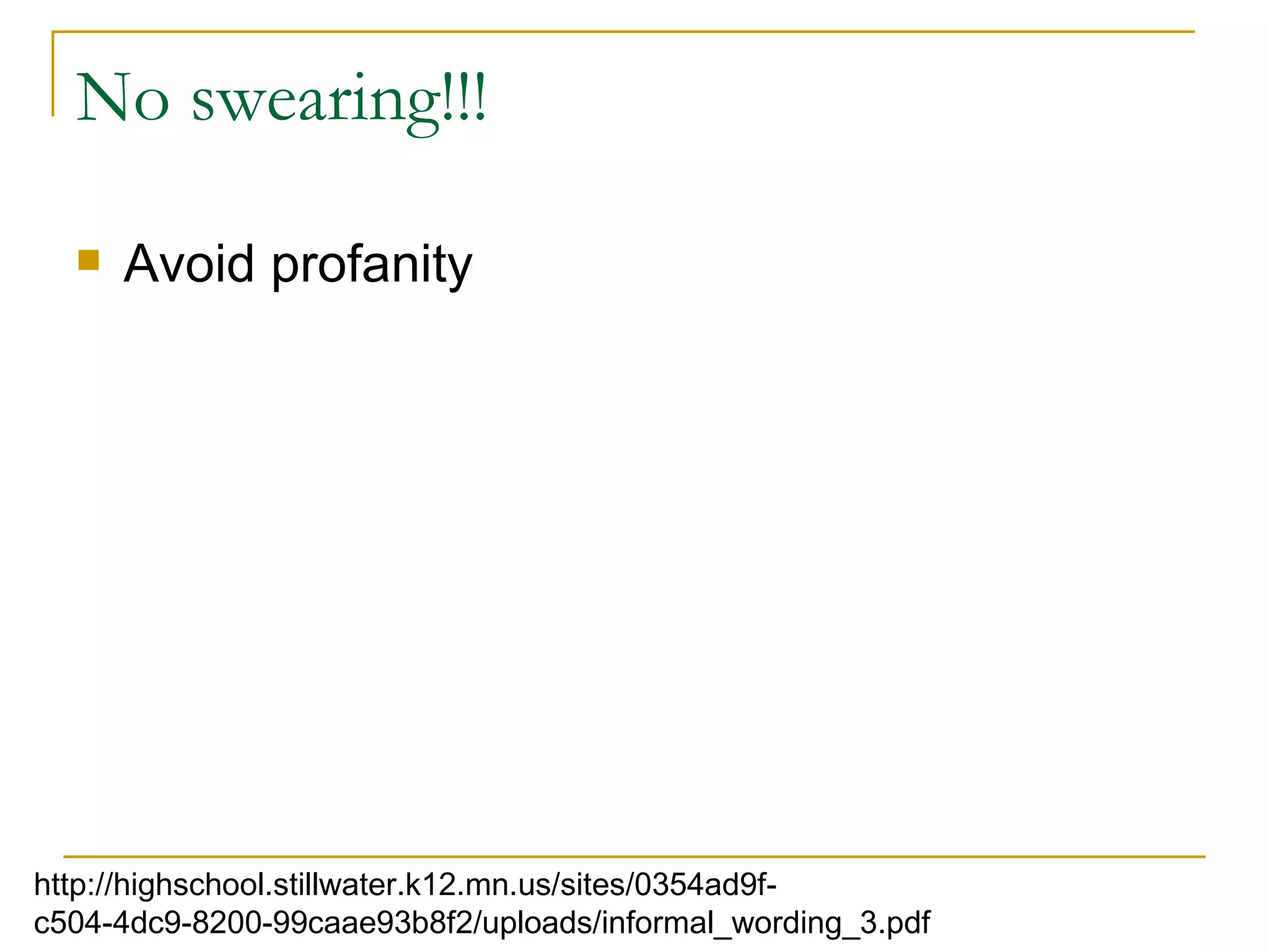 Formal Vs Informal Writing | PPT