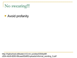 Formal Vs Informal Writing | PPT
