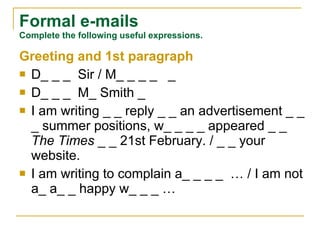 Formal Writing 1 | PPT