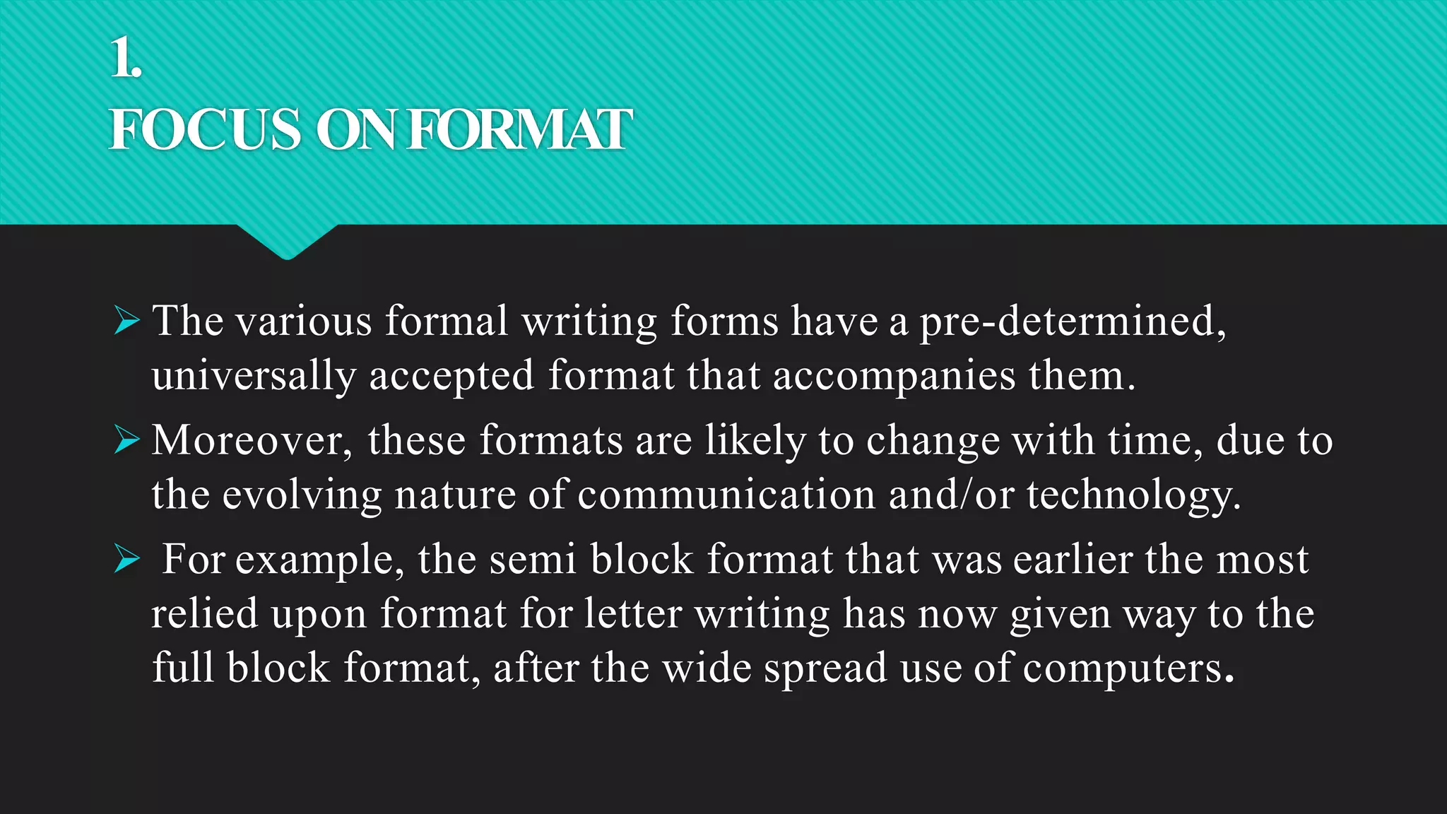 Formal writing etiquette | PPTX