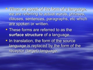 Form And Meaning | PPT