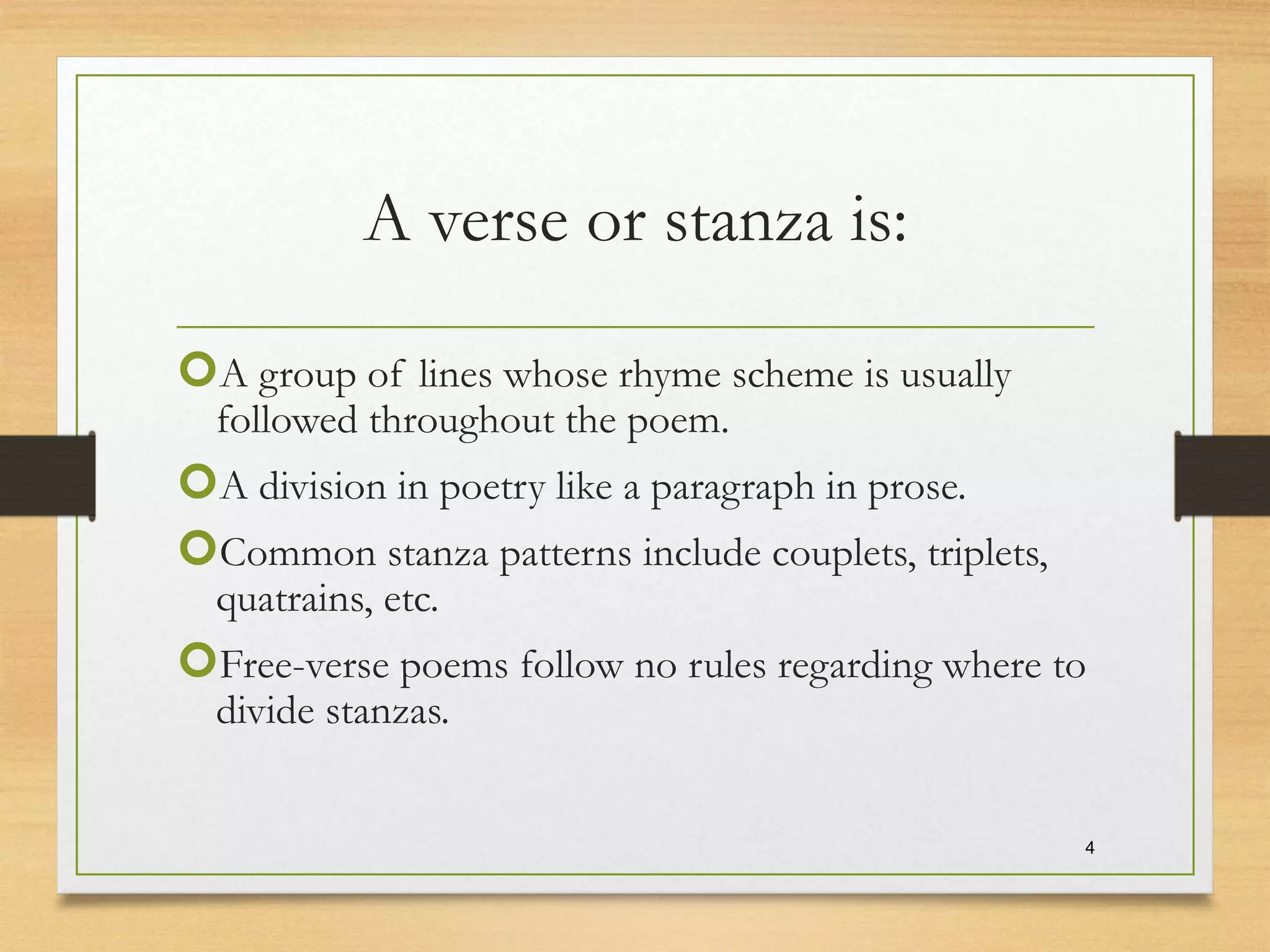 Form and Structure in Poetry | PPT