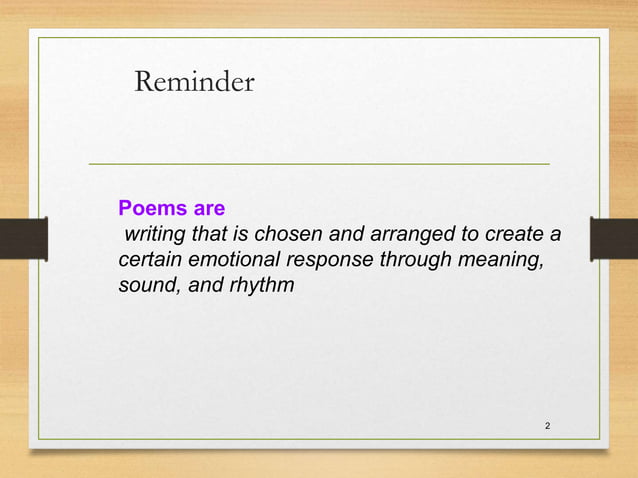 Form and Structure in Poetry | PPT