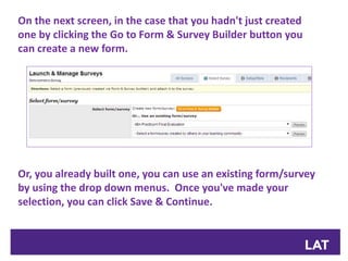 Form and survey builder training | PPT