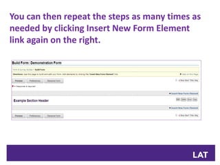 Form and survey builder training | PPT