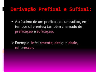 Formação de palavras (derivações e composições) aula 1 | PPTX