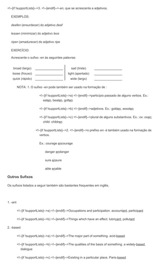 FormaçãO De Palavras Por PrefixaçãO | DOC