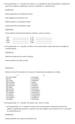 FormaçãO De Palavras Por PrefixaçãO | DOC
