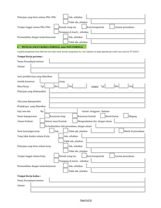 Form aplikasi a2 versi juli 2016 (Rekrutmen PT JIAEC) | PDF
