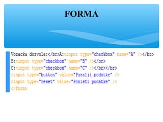Forma prezentacija | PPT