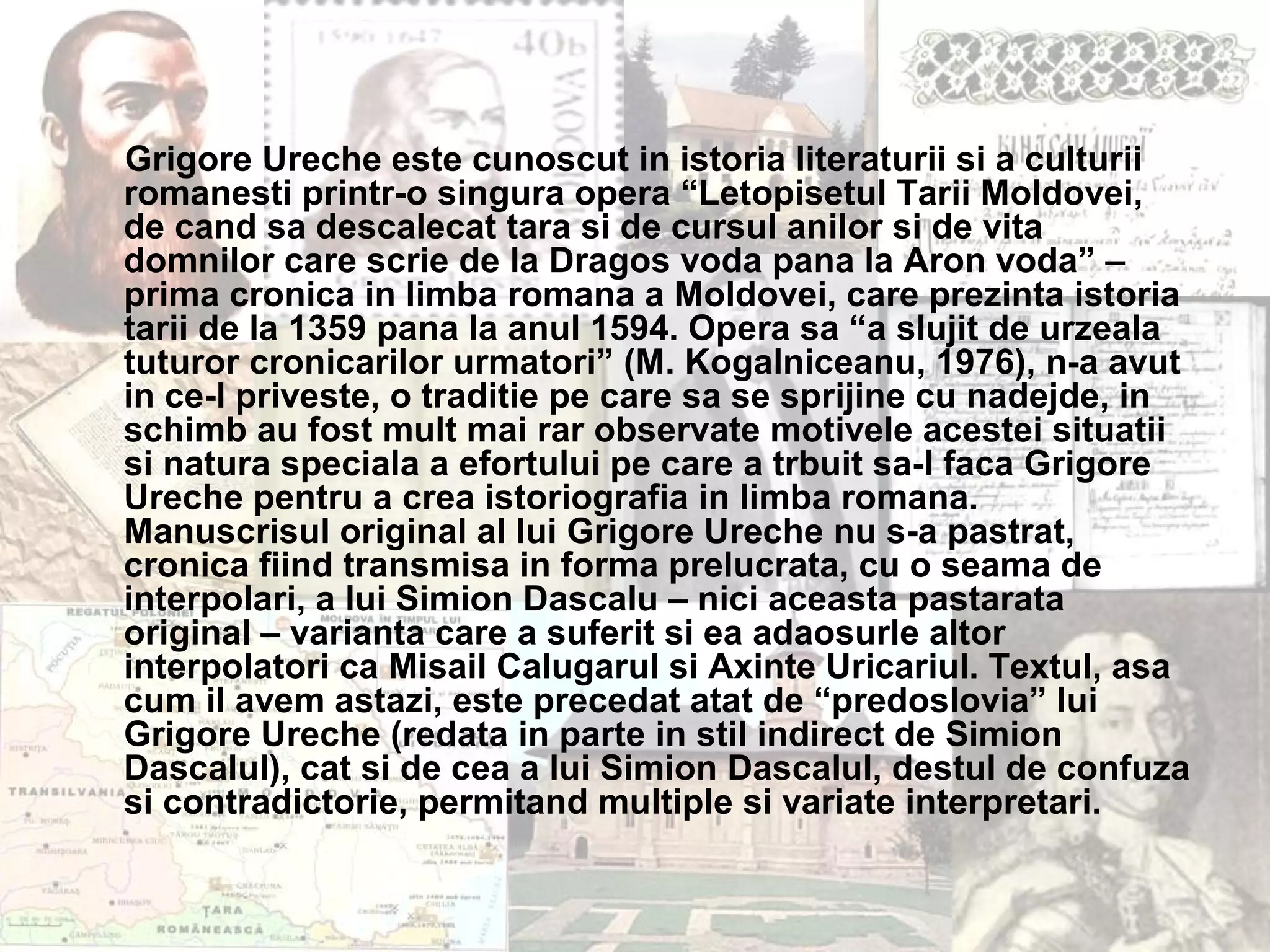 Formarea constiintei istorice romana | PPT