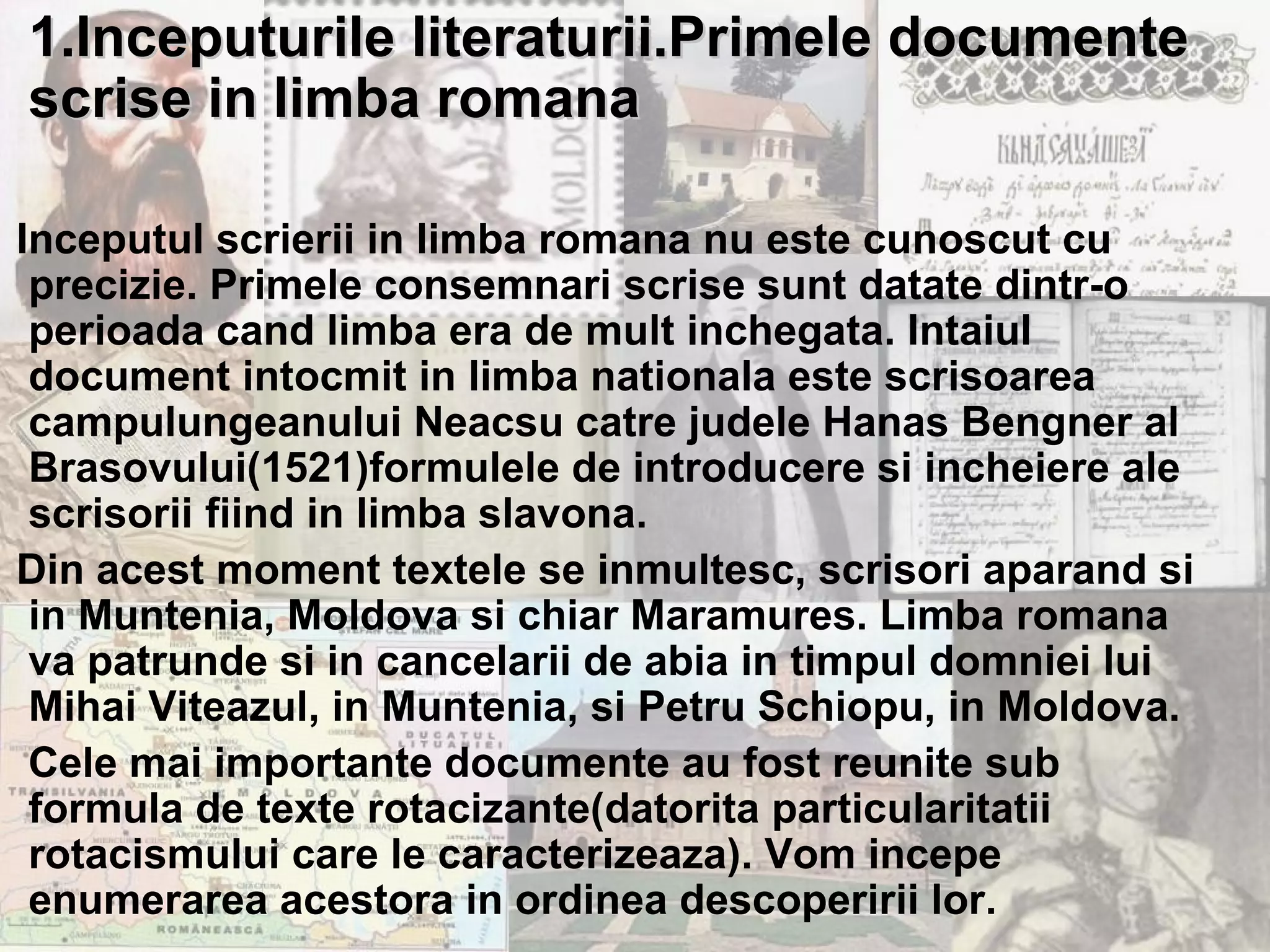 Formarea constiintei istorice romana | PPT