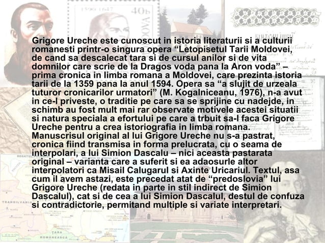 Formarea constiintei istorice romana | PPT
