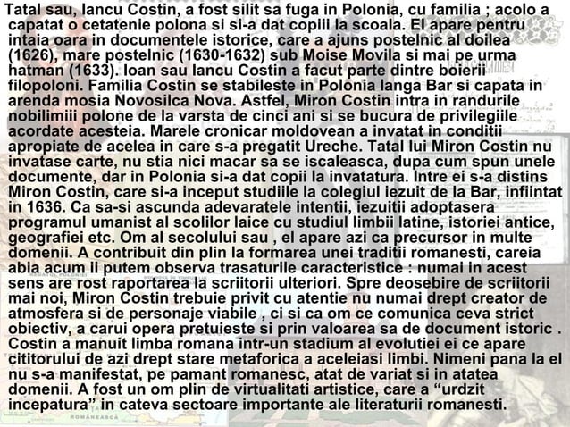 Formarea constiintei istorice romana | PPT