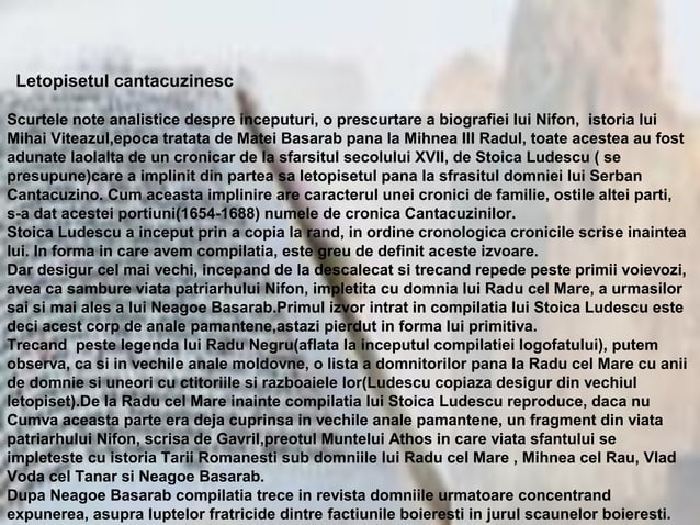 Formarea constiintei istorice romana | PPT