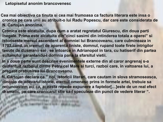 Formarea constiintei istorice romana | PPT