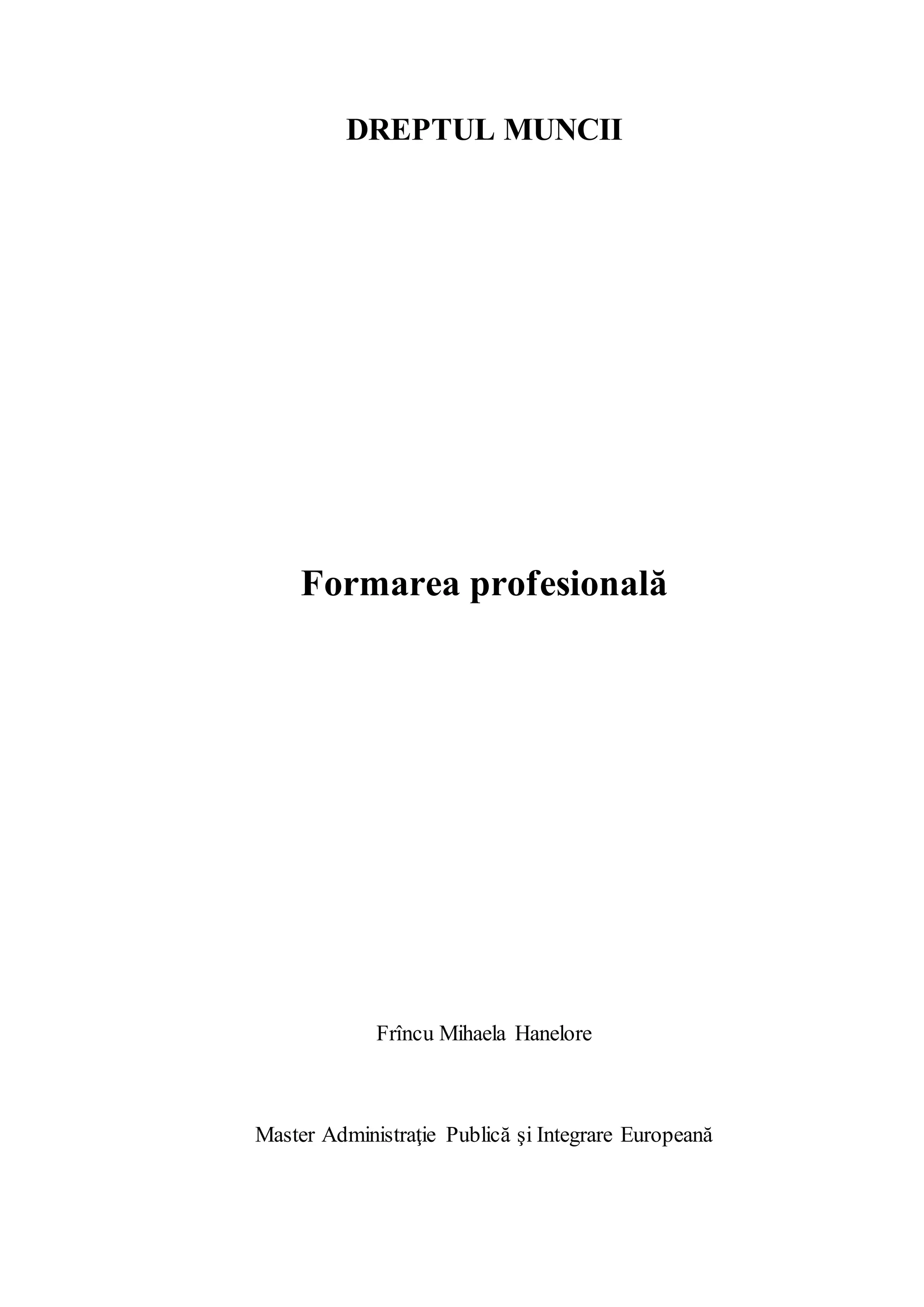 Formarea profesională | DOCX