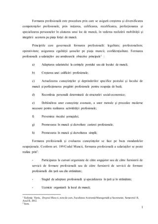 Formarea profesională | DOCX