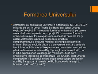 Formarea Universului -Bako Amalia | PPTX