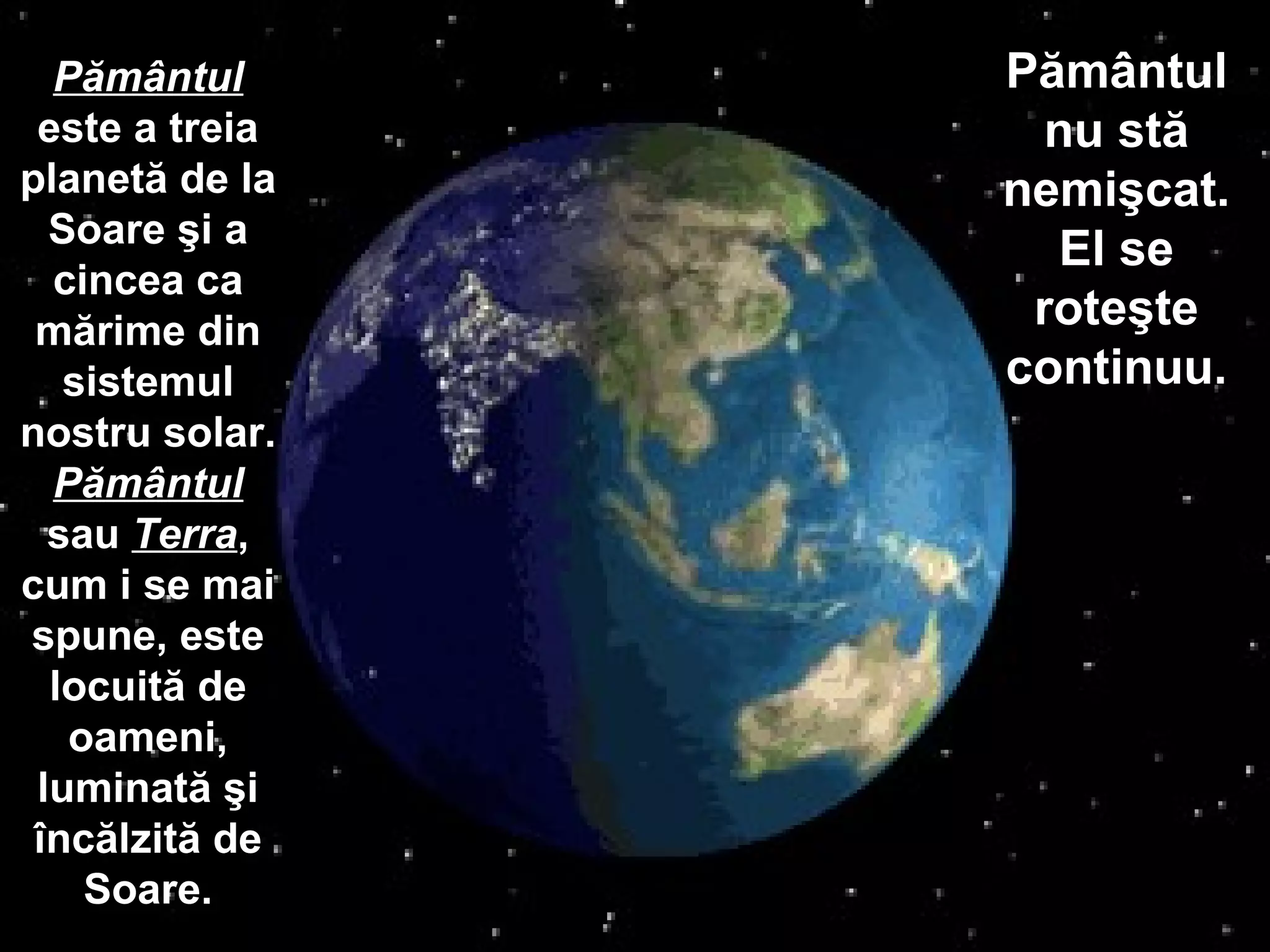 Formarea zilelor, a noptilor si a anotimpurilor | PPT