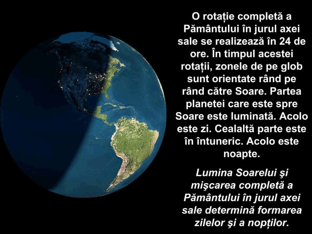 Formarea zilelor, a noptilor si a anotimpurilor | PPT