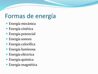 Formas de energia | PPTX
