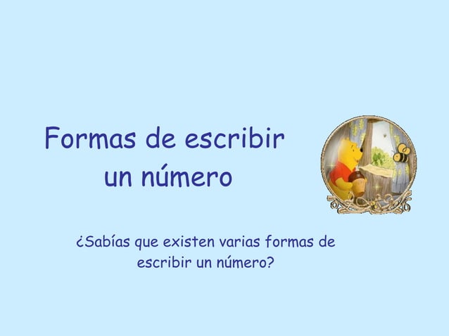 Formas de escribir un numero | PPT
