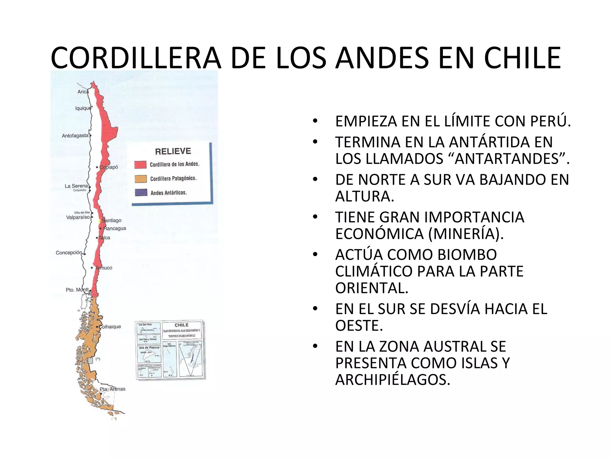 Formas del relieve chileno y zonas climaticas de chile | PPT