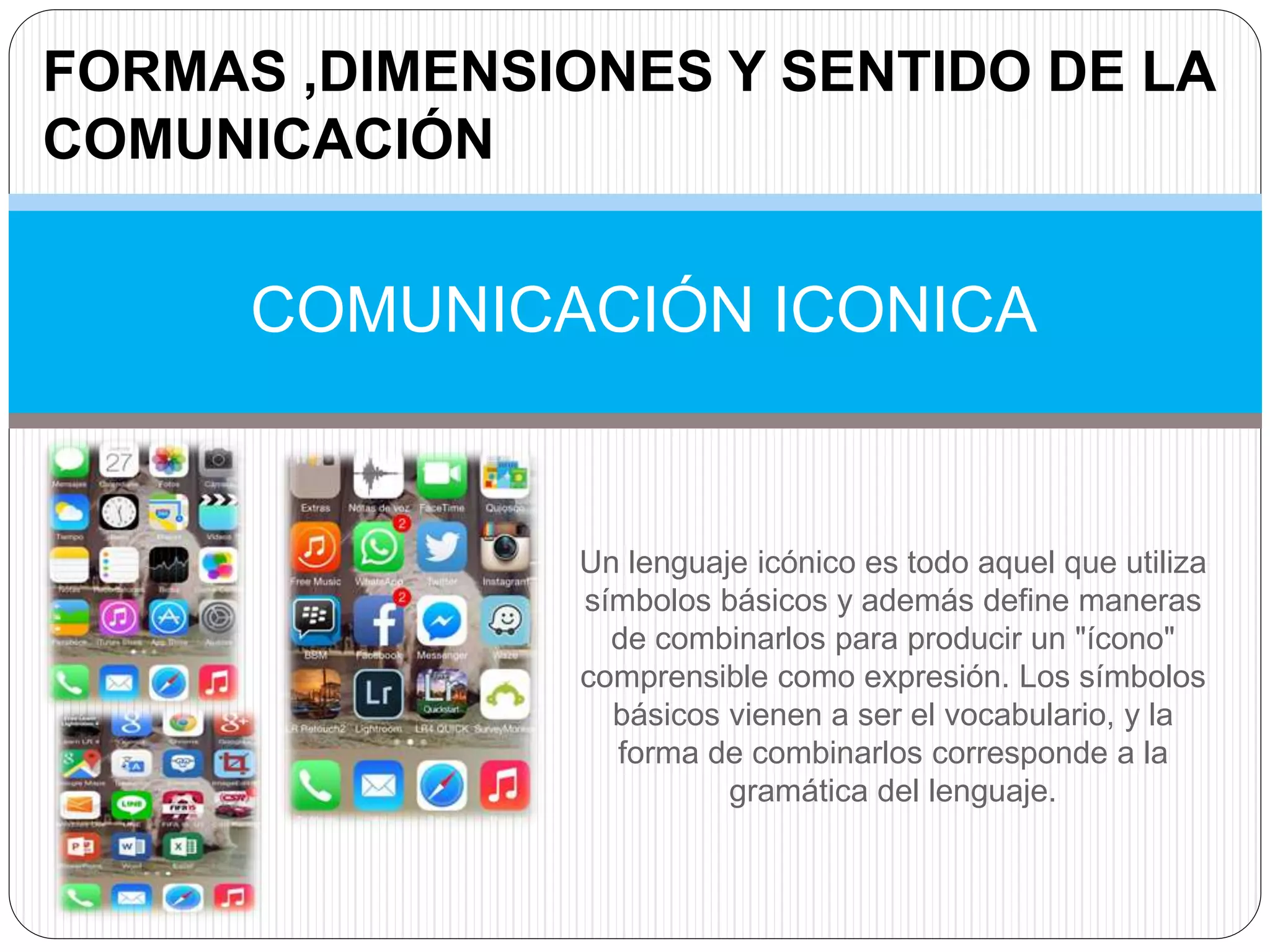 Formas ,dimensiones y sentido de la comunicación | PPT