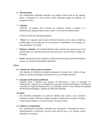 Formas farmacéuticas | DOCX