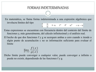 Formas indeterminadas. presentacion | PPTX