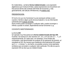 FORMAS INDETERMINADAS | PPTX