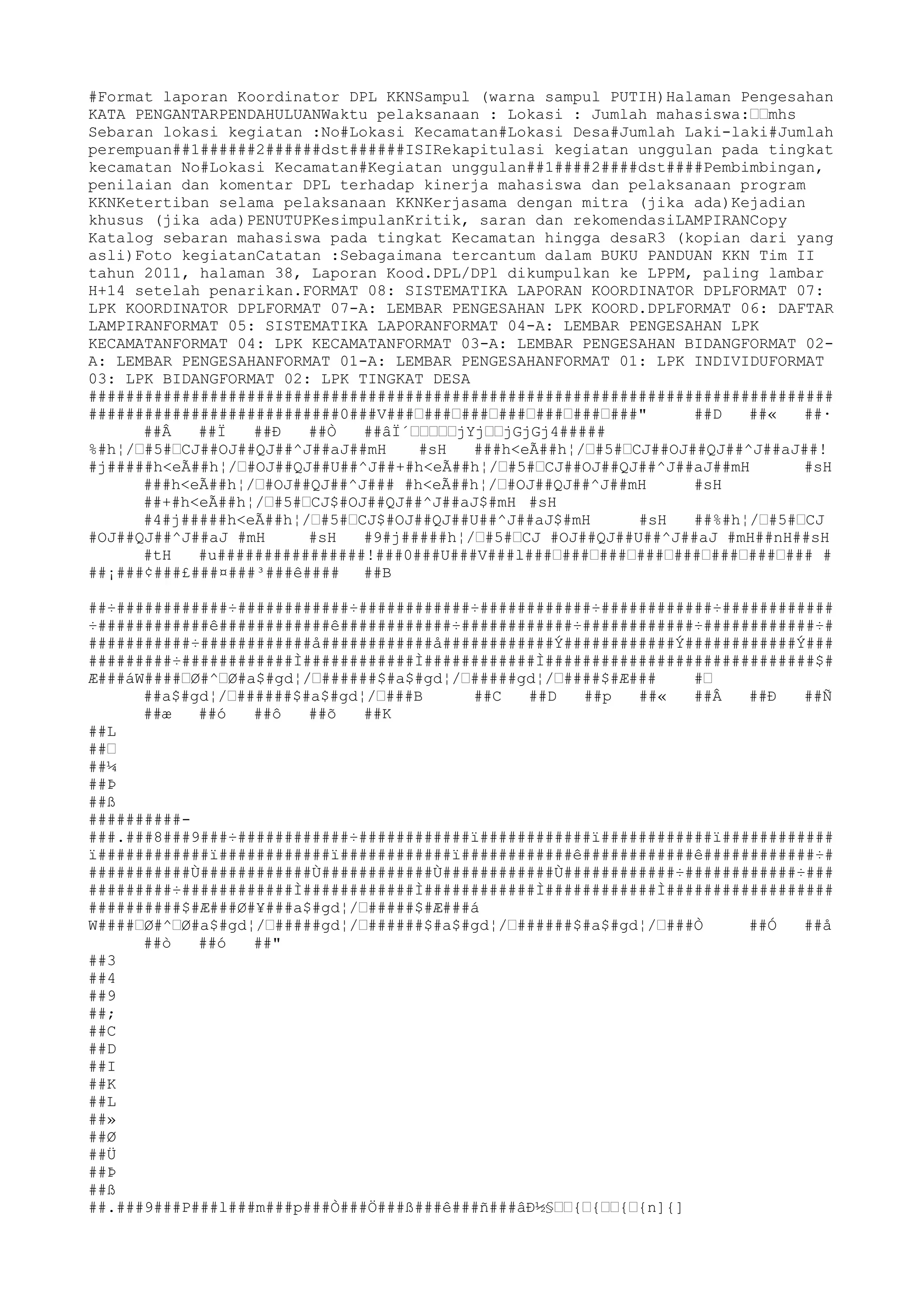 Format lpk-kkn tim2-2011 | PDF