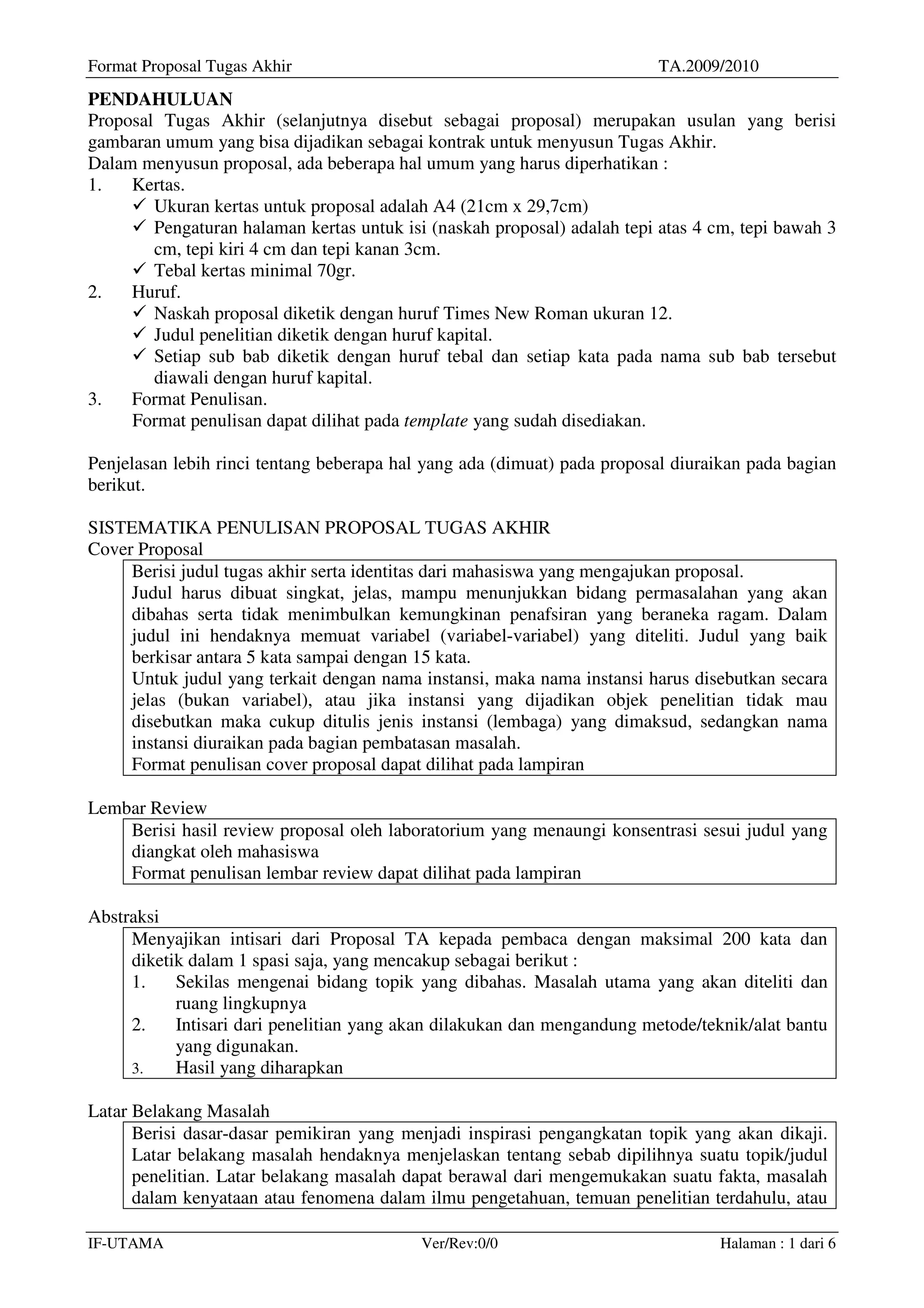 Format proposal-tugas-akhir | PDF