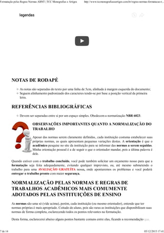 Formatação pelas regras normas abnt tcc monografias e artigos | PDF