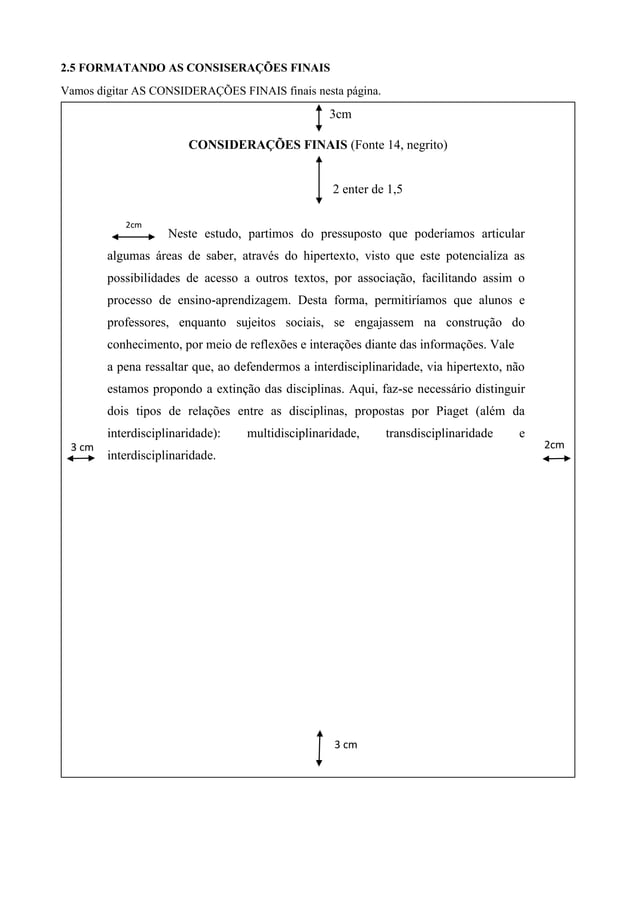 Formatação trabalho acadêmico no Word