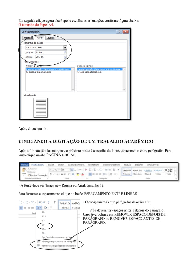 Formatação trabalho acadêmico no Word