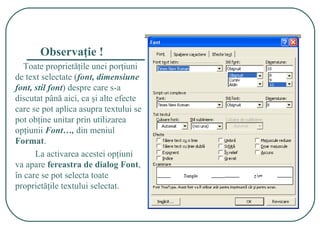 Formatarea la nivel_de_caracter | PPT