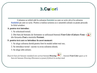 Formatarea la nivel_de_caracter | PPT